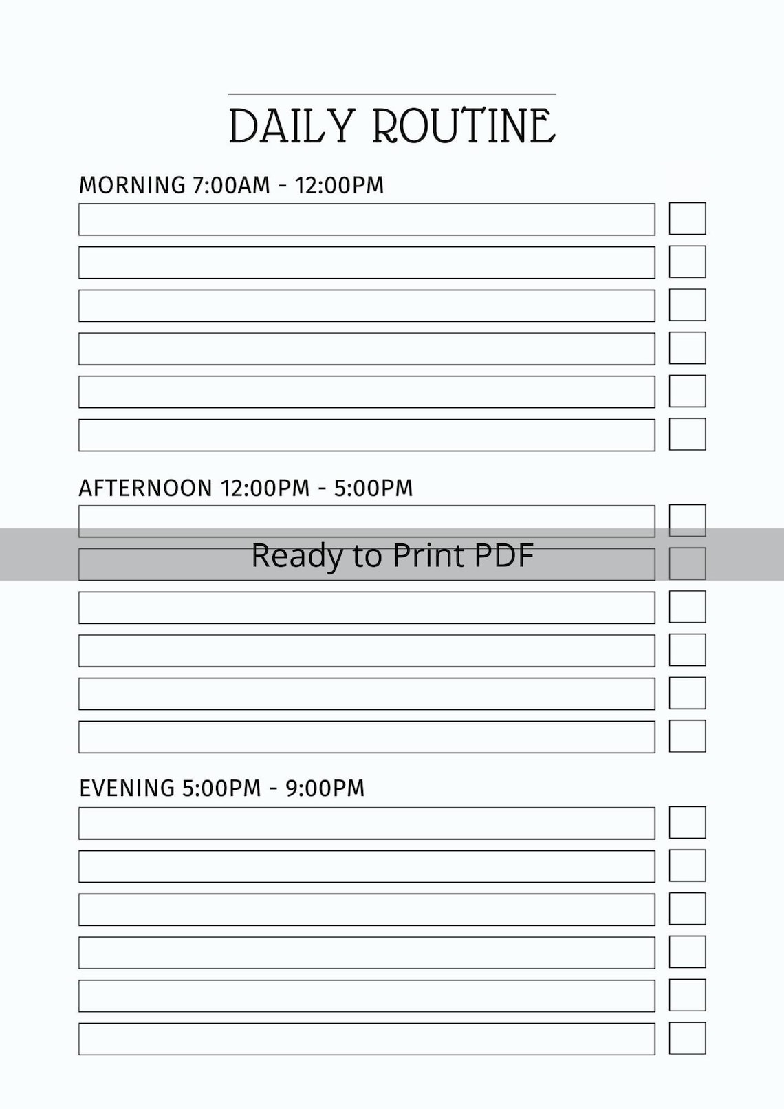 EDITABLE Daily Kids Routine Checklist | Kids Daily Checklist | Morning ...