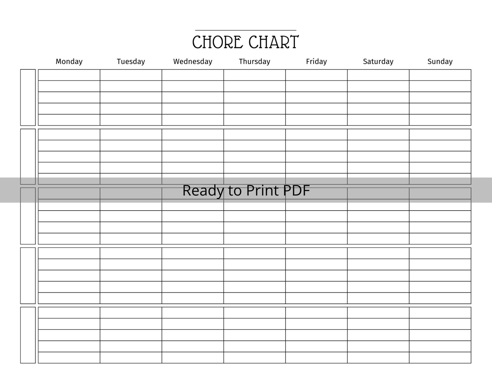EDITABLE Family Chore Chart | Cleaning Schedule | Responsibility Chart ...
