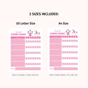 EDITABLE Kids Chore Chart - Unicorn | Toddler Chore Chart | Girls Chore ...