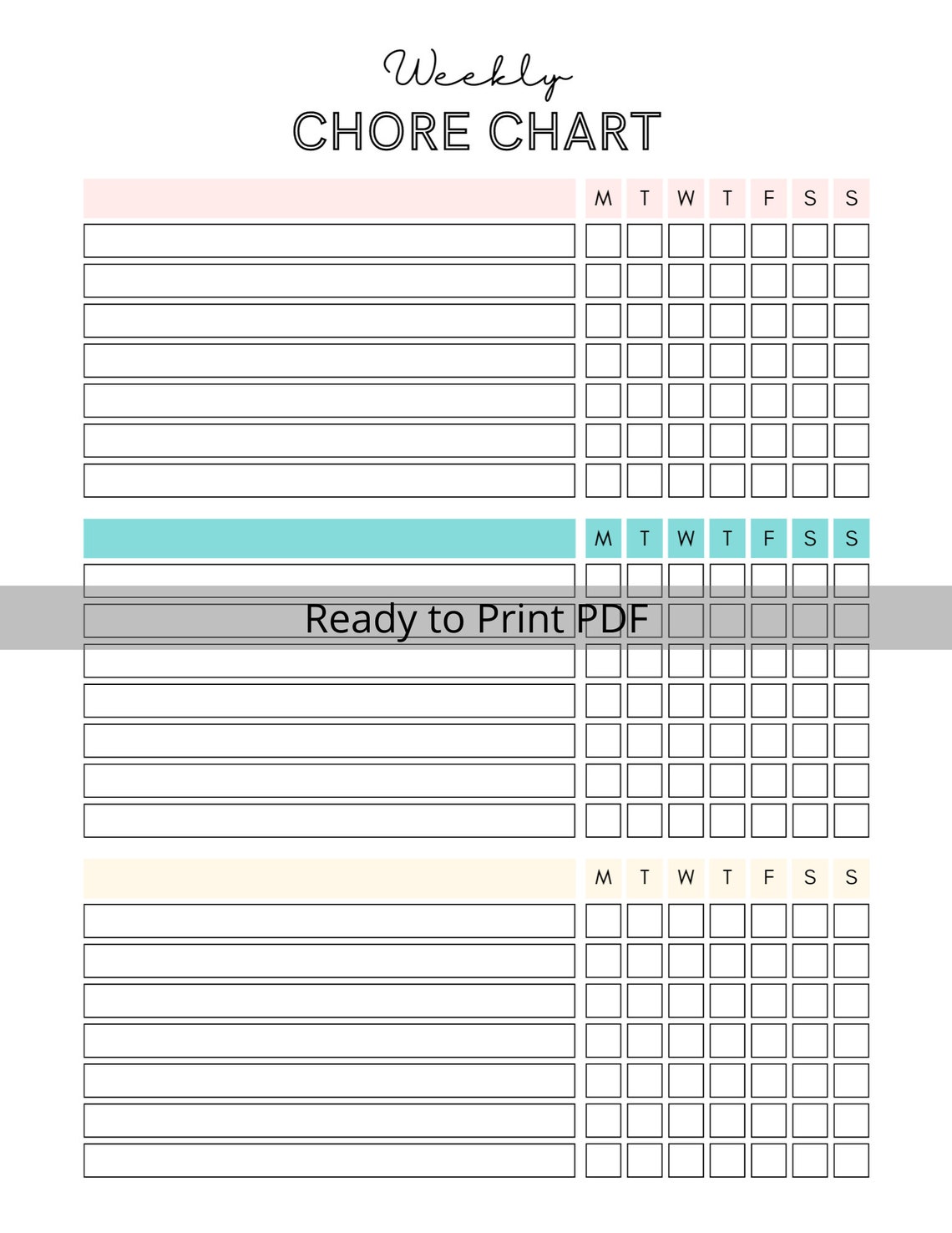 EDITABLE Multiple Kids Weekly Chore Chart | 3 Kids Chore Chart | Daily ...