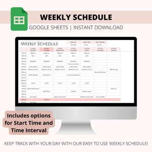 Weekly Schedule - Etsy