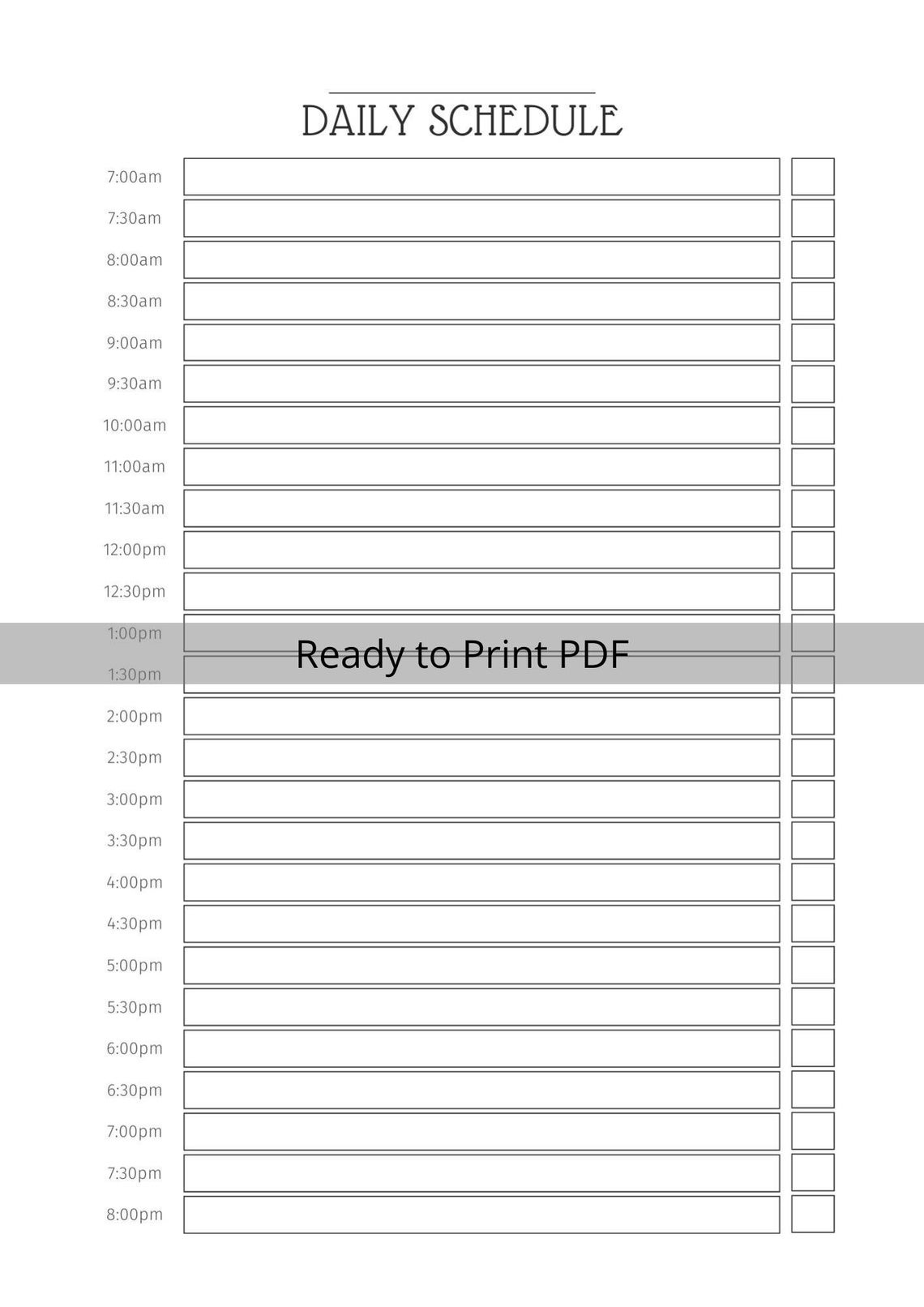 EDITABLE Daily Schedule Checklist - Minimalist | Babies & Kids Routine ...