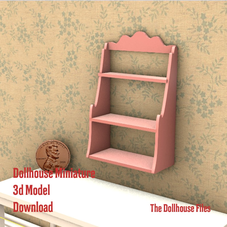 3D Printer STL File Shelf Dollhouse Miniature 3D Printable - Etsy