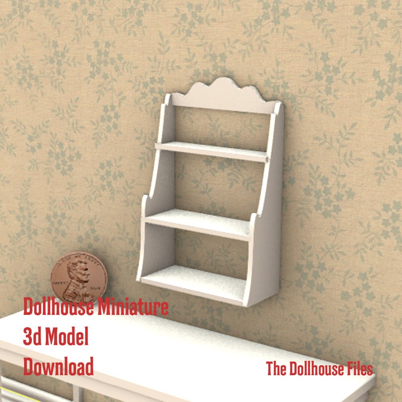 3D Printer STL File Shelf Dollhouse Miniature 3D Printable - Etsy
