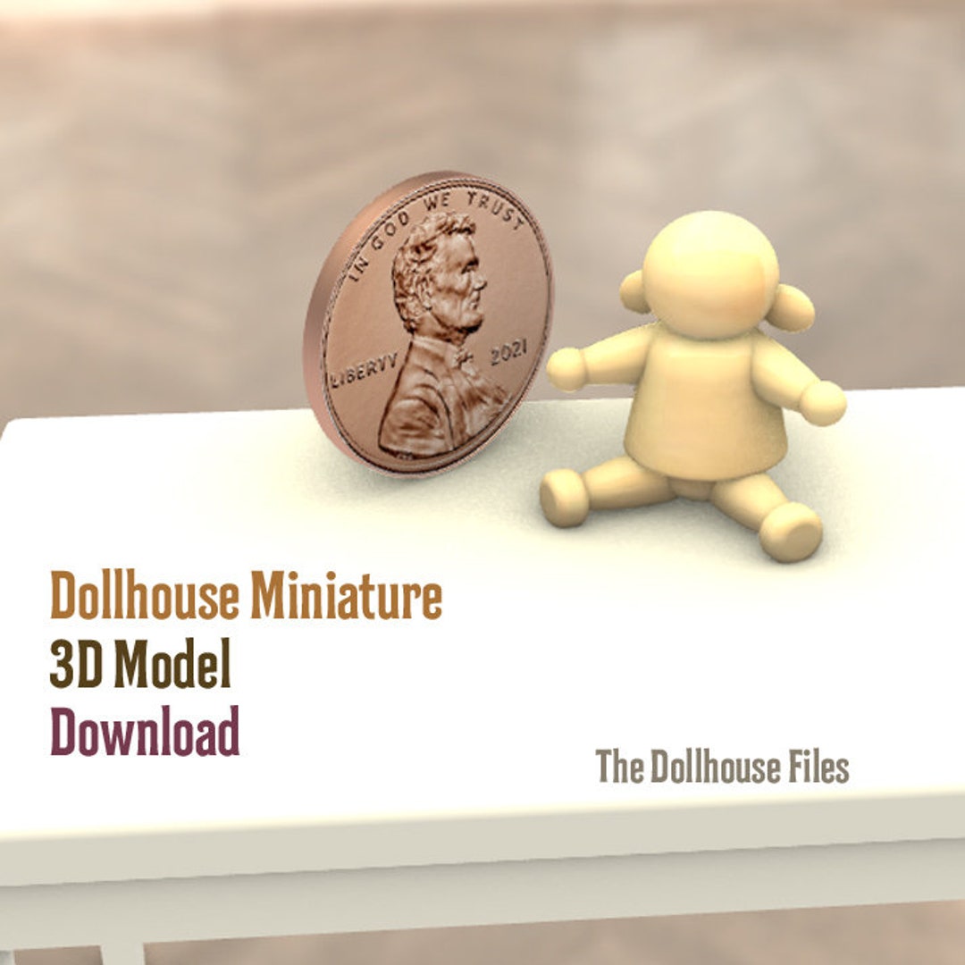 3D Printer STL File Dollhouse Doll Toy Miniature 3D Printable File 1:12 ...