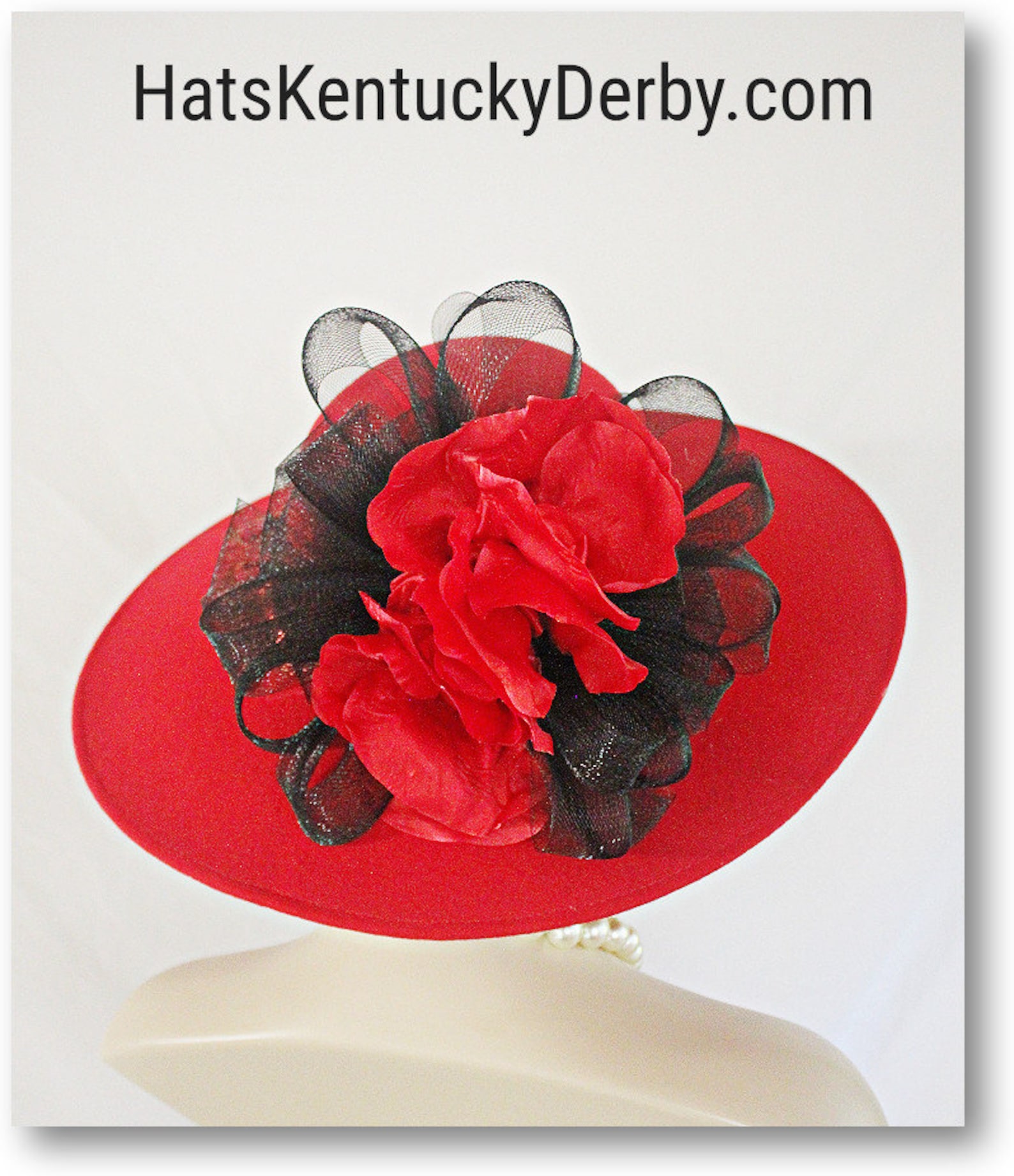 Couture Red Black Winter Designer Hat for Women, Luxury Fashion Hats ...