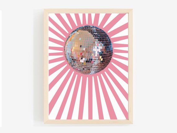 Pink Disco Wall Art / Digital Download | Etsy