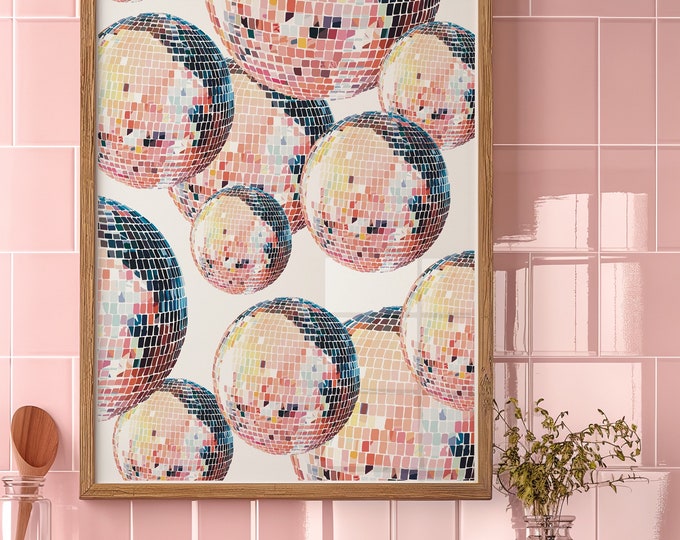 Pink Disco Wall Art / Digital Download - Etsy Canada