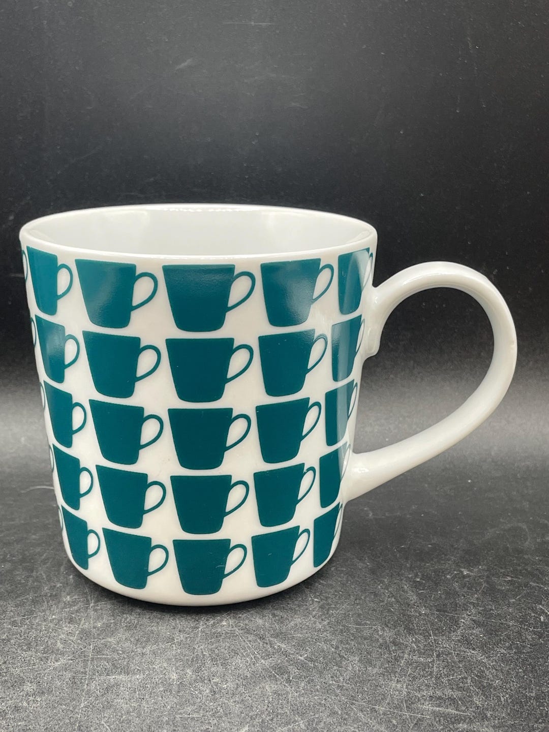 Crate & Barrel W/ Teal Cups Decoration Vintage Coffee/tea Mug - Etsy