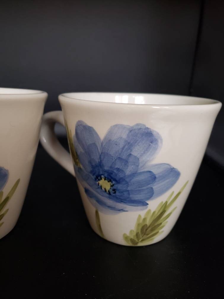 Maxcera Colorful Poppies Oversized Hand Painted Coffee Mugs - Etsy