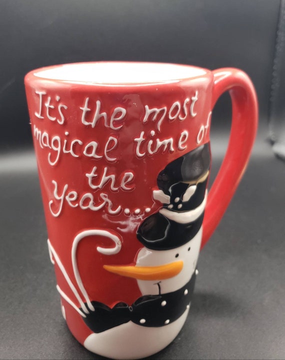 Bella Casa by Ganz Tall Christmas Snowman Coffee Mug - Etsy