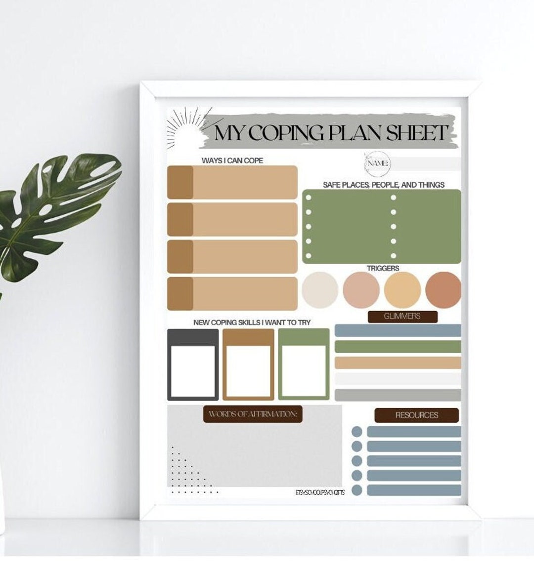 My Coping Skills Sheet PDF File, Coping Plan, Coping Skills, Mental ...