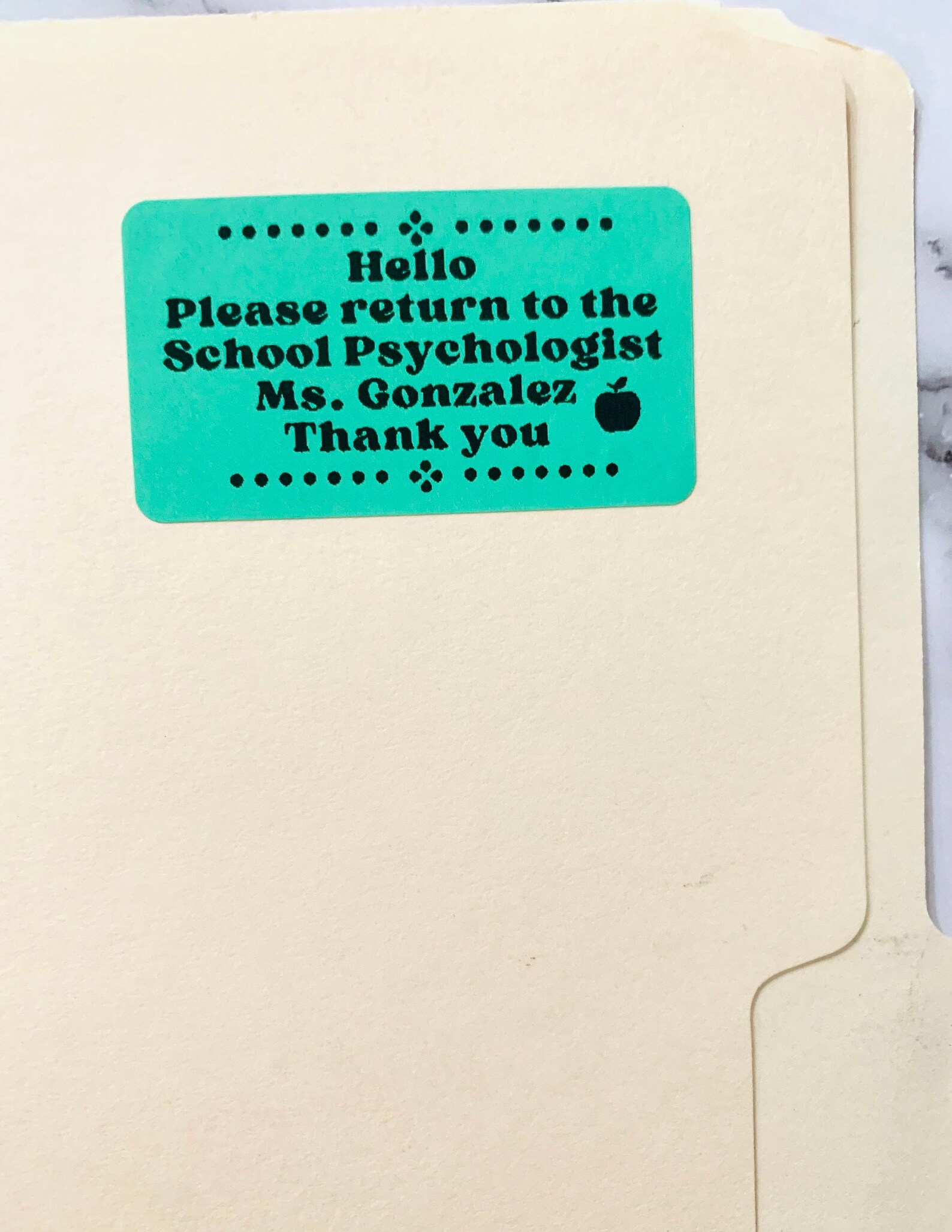 150 Green and Pink Custom Labels, Psych Labels, School Psych Stickers ...