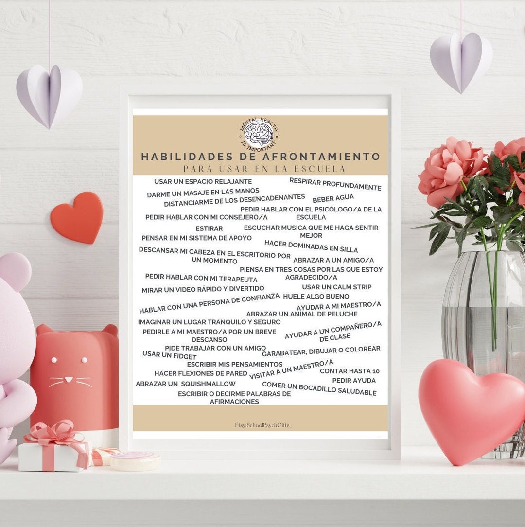 Spanish Coping Skills to Use at School, Ready to Print, PDF File ...