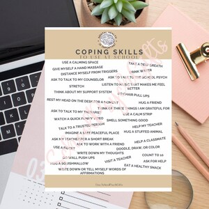 Coping Skills to Use at School, Download and Print, PDF File, Coping ...