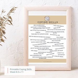 Coping Skills to Use at School, Download and Print, PDF File, Coping Skills, Coping Skills for ...