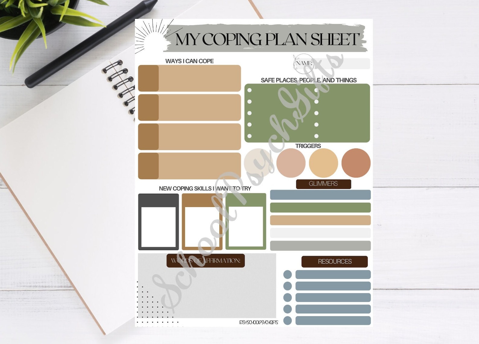 My Coping Skills Sheet PDF File, Coping Plan, Coping Skills, Mental ...