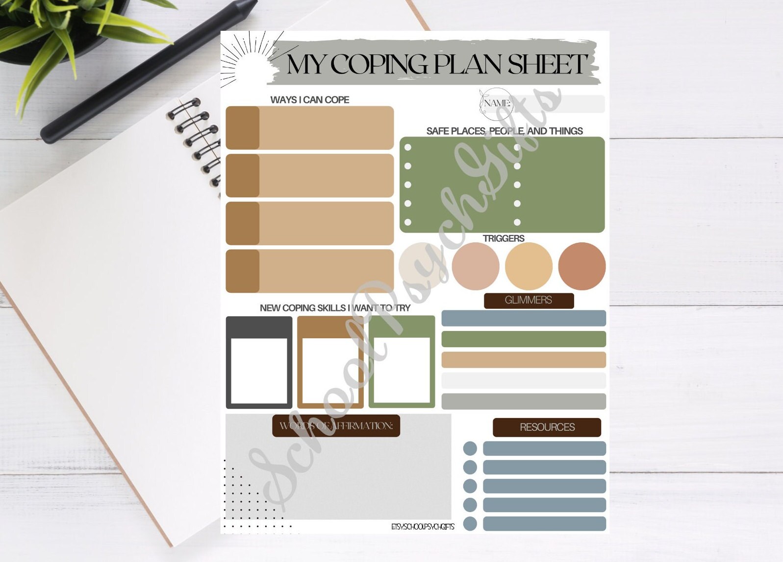 My Coping Skills Sheet PDF File, Coping Plan, Coping Skills, Mental ...