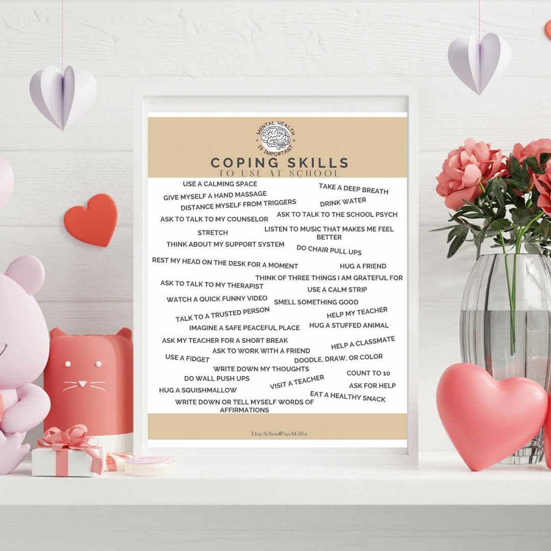 Coping Skills to Use at School, Download and Print, PDF File, Coping ...