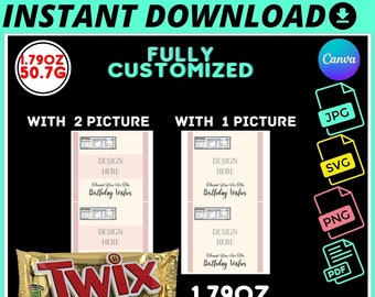 Twix Wrapper Template - Etsy UK