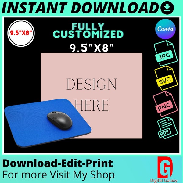 Mouse Pad Template - Etsy