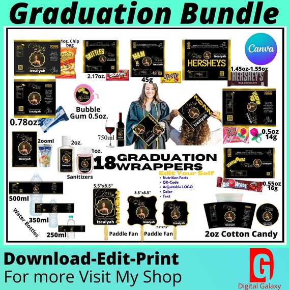 Graduation Decorations Gold or Silver Grad Party Favors - Etsy