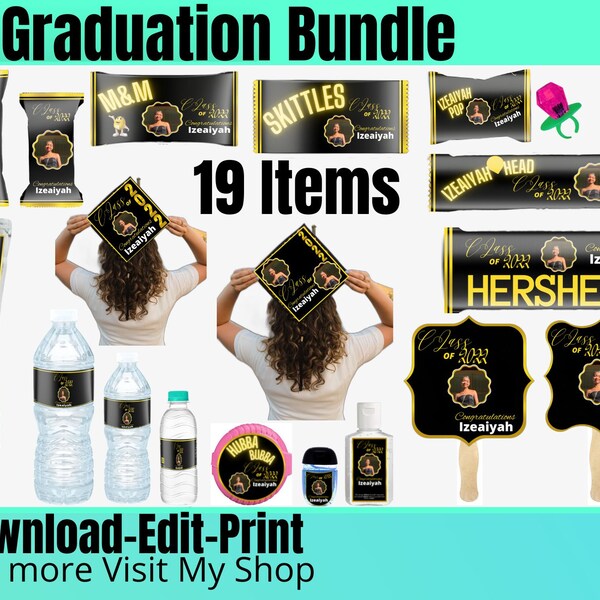 Graduation Party Favor Template - Etsy