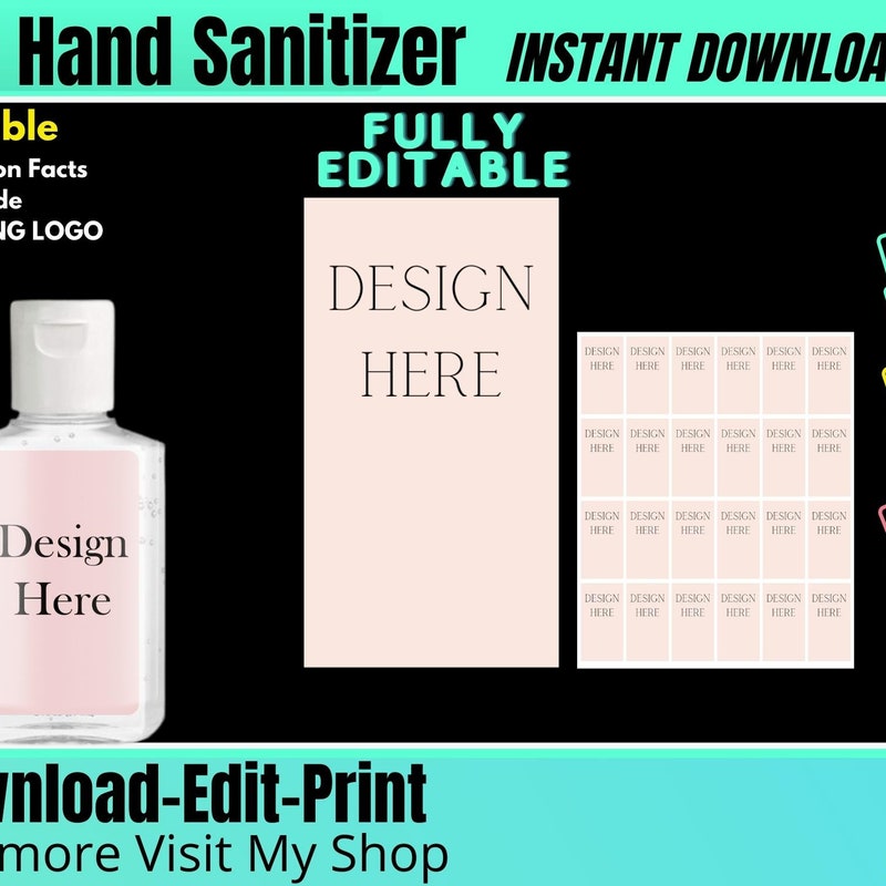 Hand Sanitzer Labels - Etsy