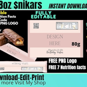 Chocolate Candy Bar Wrapper Template, Sneacker Chocolate Bar Wrapper ...