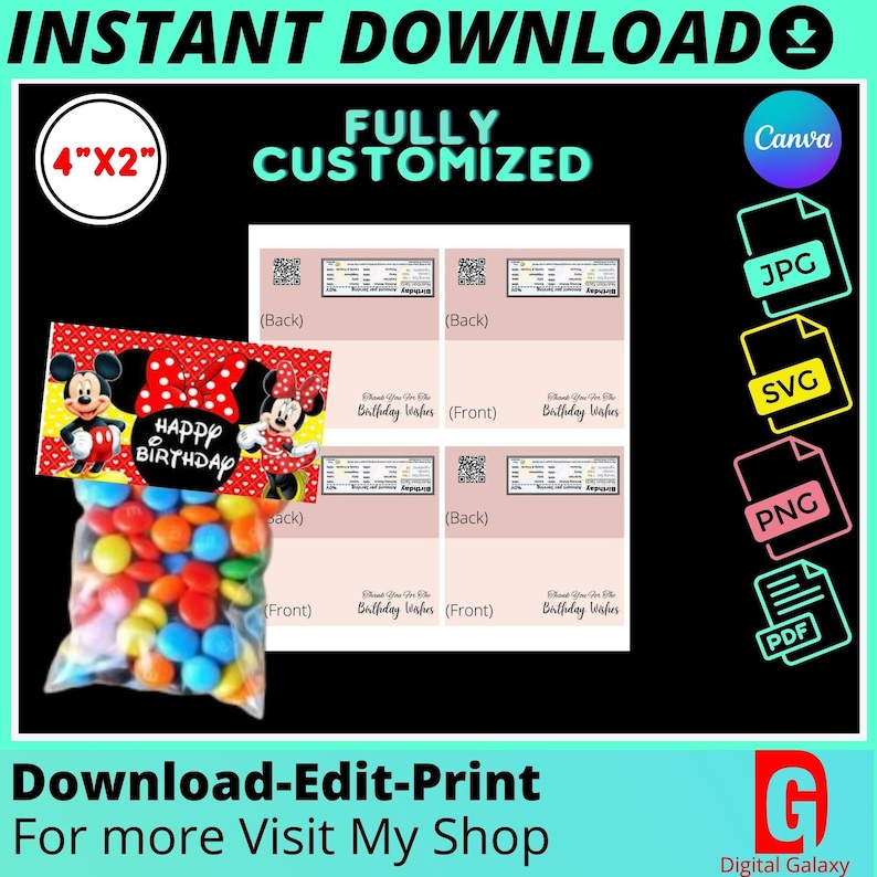 Treat Bag Topper Template Treat Bag Toppers Loot Bag Etsy Canada treat-bag-topper-template-treat-bag-toppers-loot-bag-etsy-canada