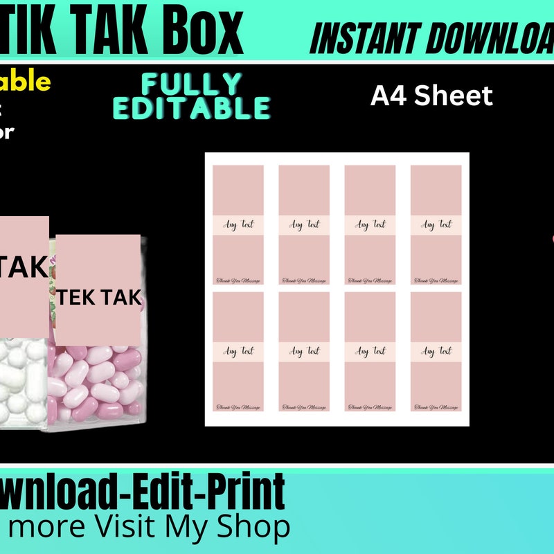 Tic Tac Stickers - Etsy