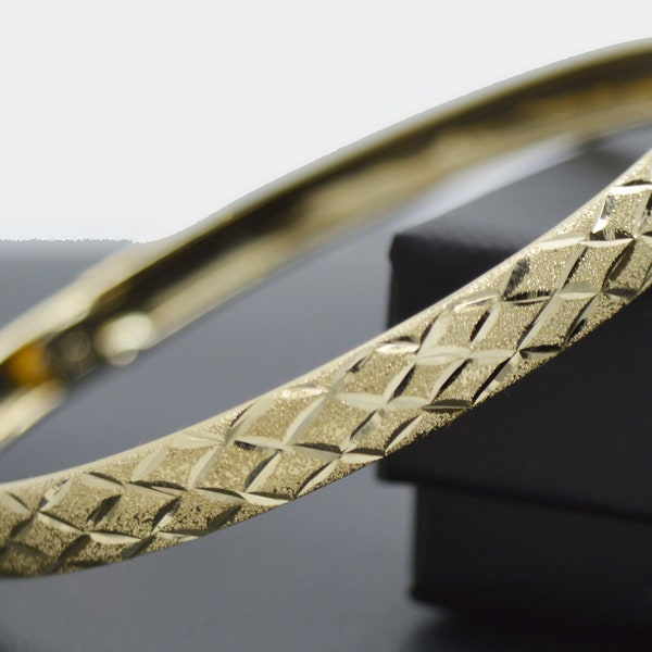 Mens Real Gold Bangle Bracelet - Etsy