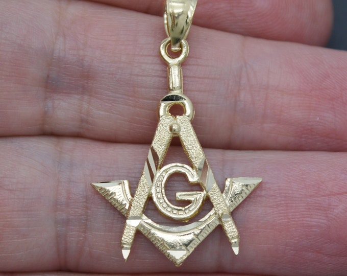 Real 10K Solid Yellow Gold Turtle Shiny Freemason Masonic Charm Pendant ...