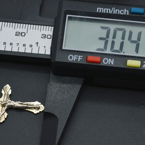 Real 10K Solid Yellow White Gold Sword Back Charm Jesus Crucifix ...