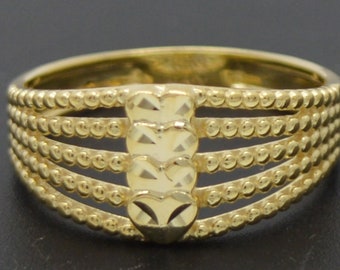 Real 10k Yellow Solid Gold Men's Round Ring All Sizes 5.5 - Etsy