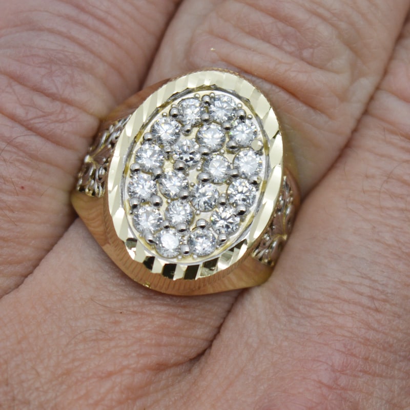 Mens Large Diamond Ring - Etsy