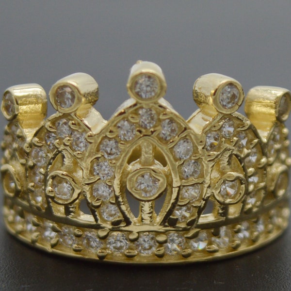 Mens Crown Ring Gold - Etsy