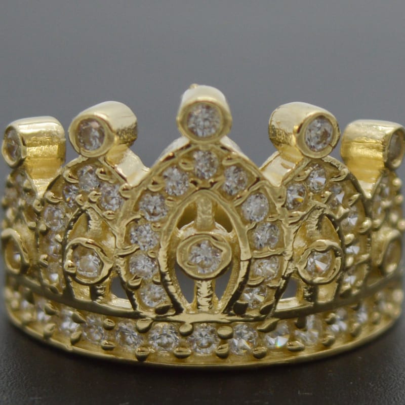 Mens Crown Ring Gold - Etsy