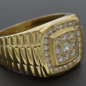 Real 10k Yellow Solid Gold Men's Round Ring All Sizes 5.5 Grams 16.9 X ...