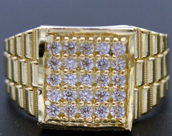 Real 10k Yellow Solid Gold Men's Unique Statement Ring All Sizes 5.6 ...