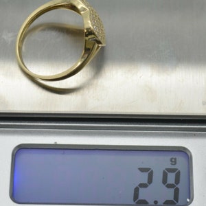 Real Solid 10K Yellow Gold Women's Heart CZ Engagement Ring All Sizes ...