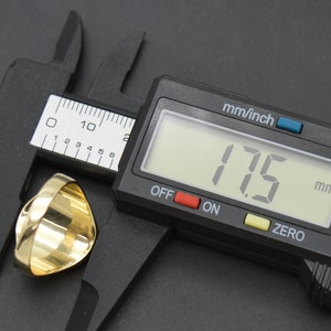 Real Solid 14K Yellow Gold 17mm Oval Close Black Onyx Signet Ring 6gr ...