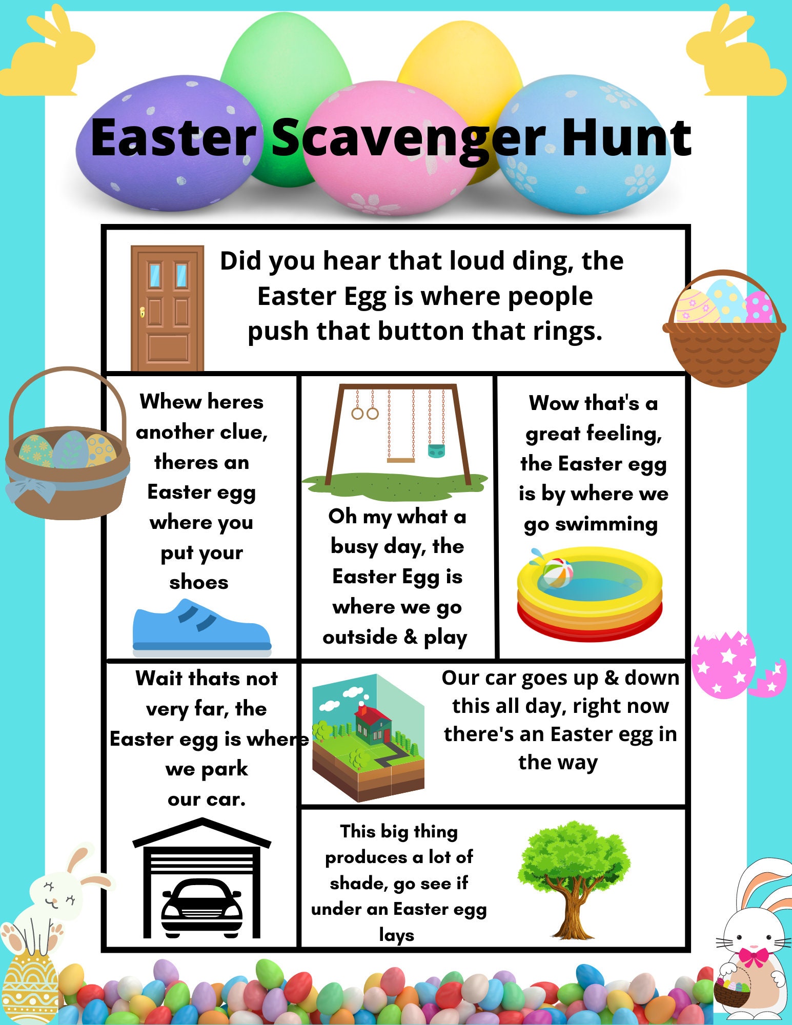 Easter Scavenger Hunt - Etsy
