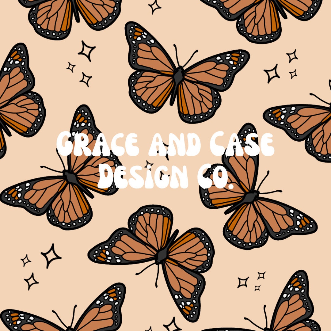 Neutral Butterfly Monarch Seamless Design - Etsy