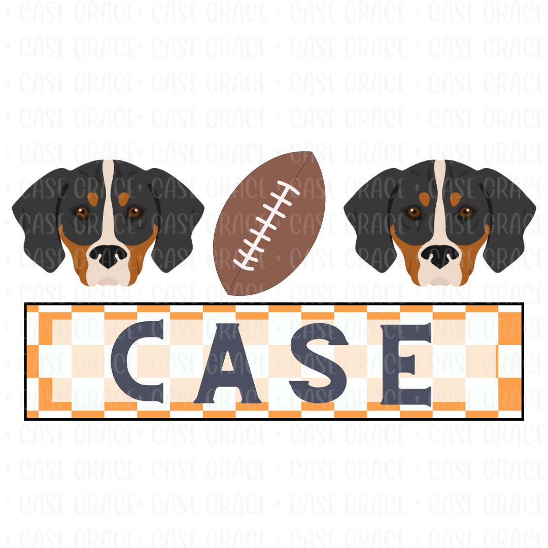 DIY Personalized Orange Football Monogram Name PNG - Etsy