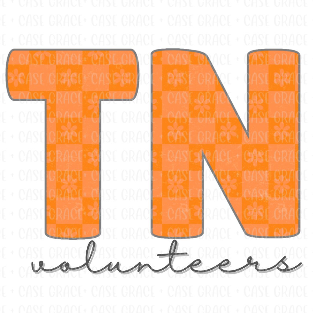 Tennessee Checker Floral PNG - Etsy
