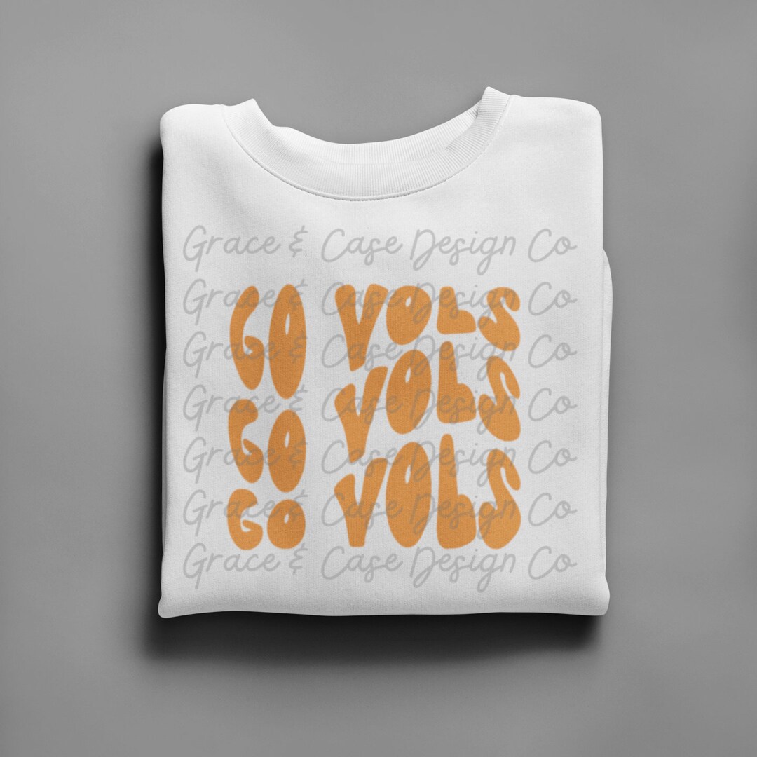 Retro Wavy Go Vols PNG - Etsy