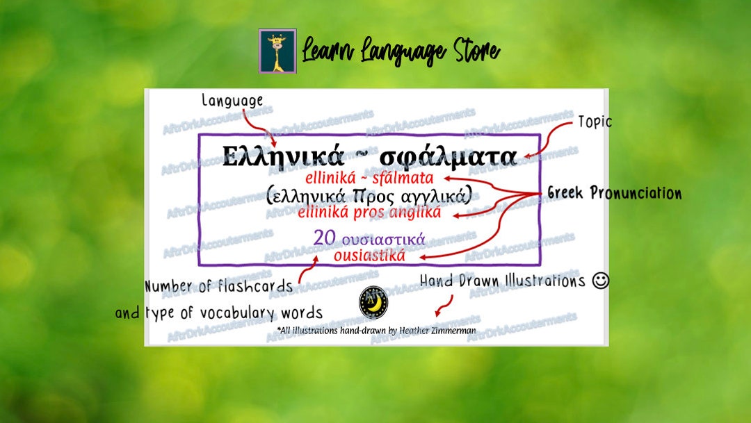 Greek Bugs & Insects Flashcards-digital - Etsy UK