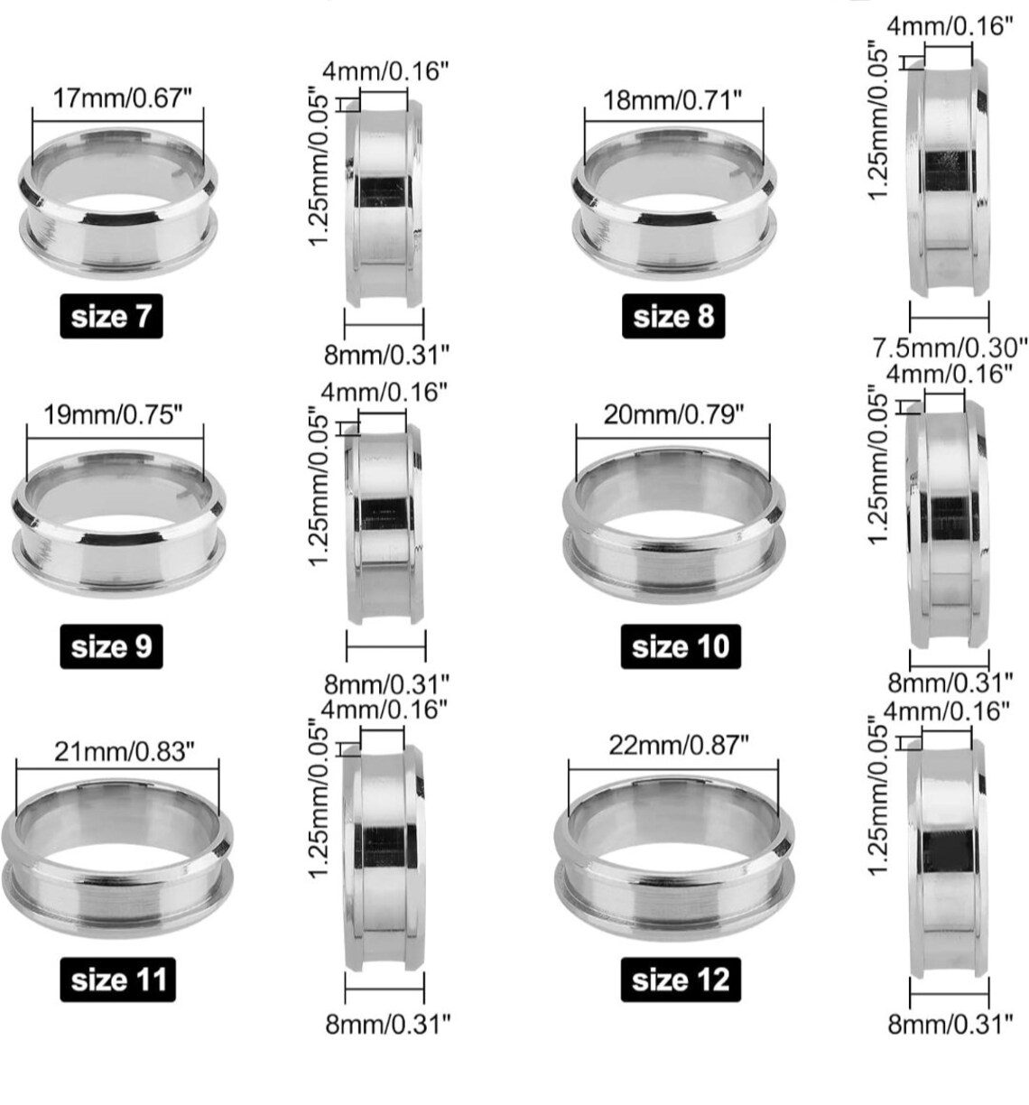 Yooperlite and Copper in Stainless Steel Inlay Ring (U.V. Reactive ...