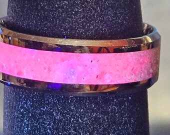 Yooperlite and Copper in Stainless Steel Inlay Ring (U.V. Reactive ...